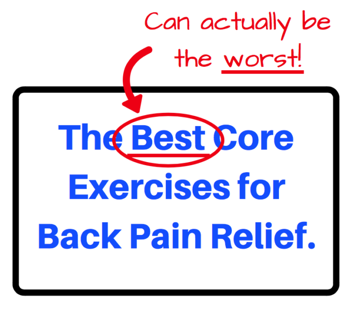 The Best Core Exercises Can be the Worst for you - Fitness 4 Back Pain
